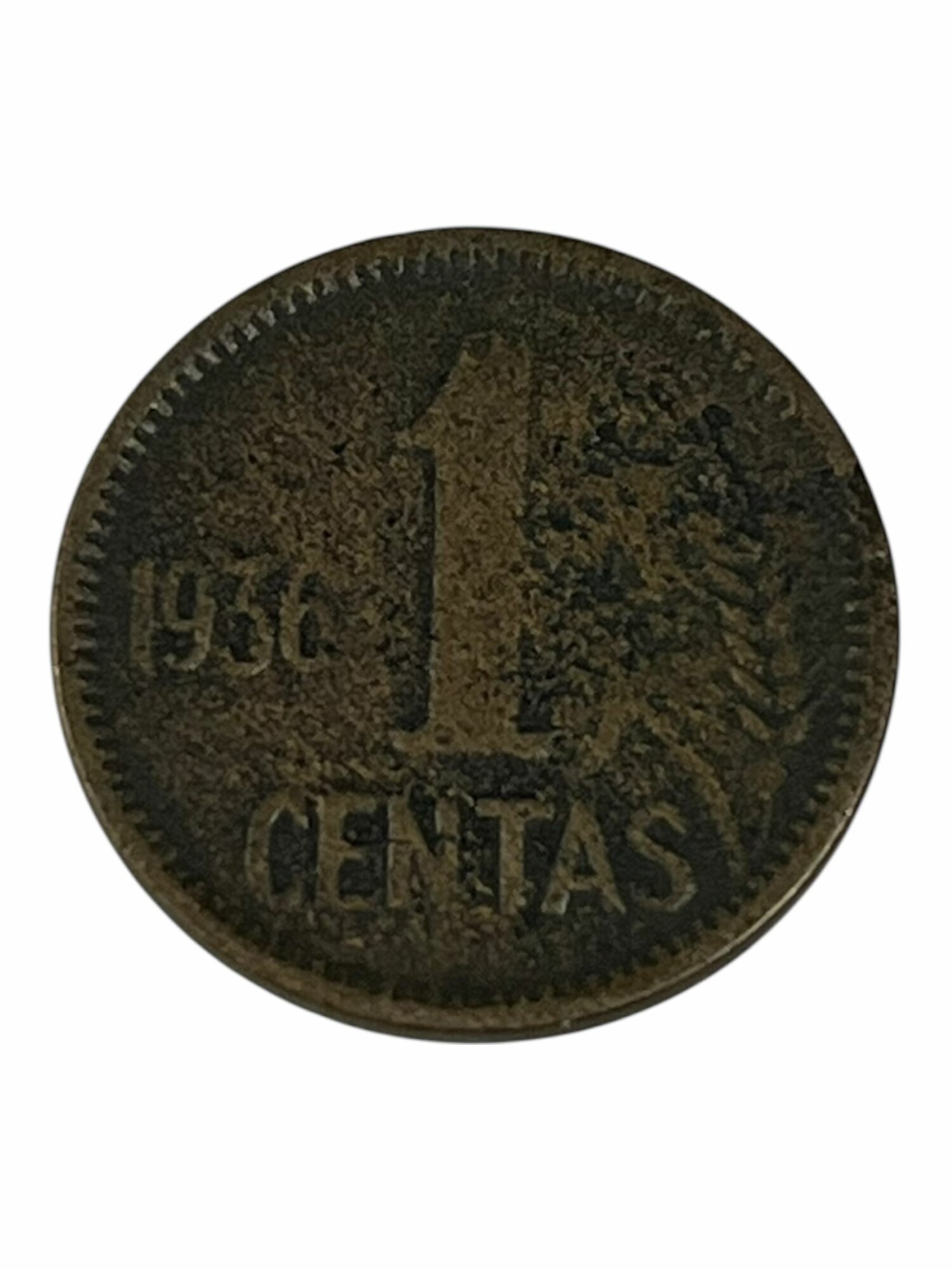 Монета, 1 цент, Литва, 1936 год