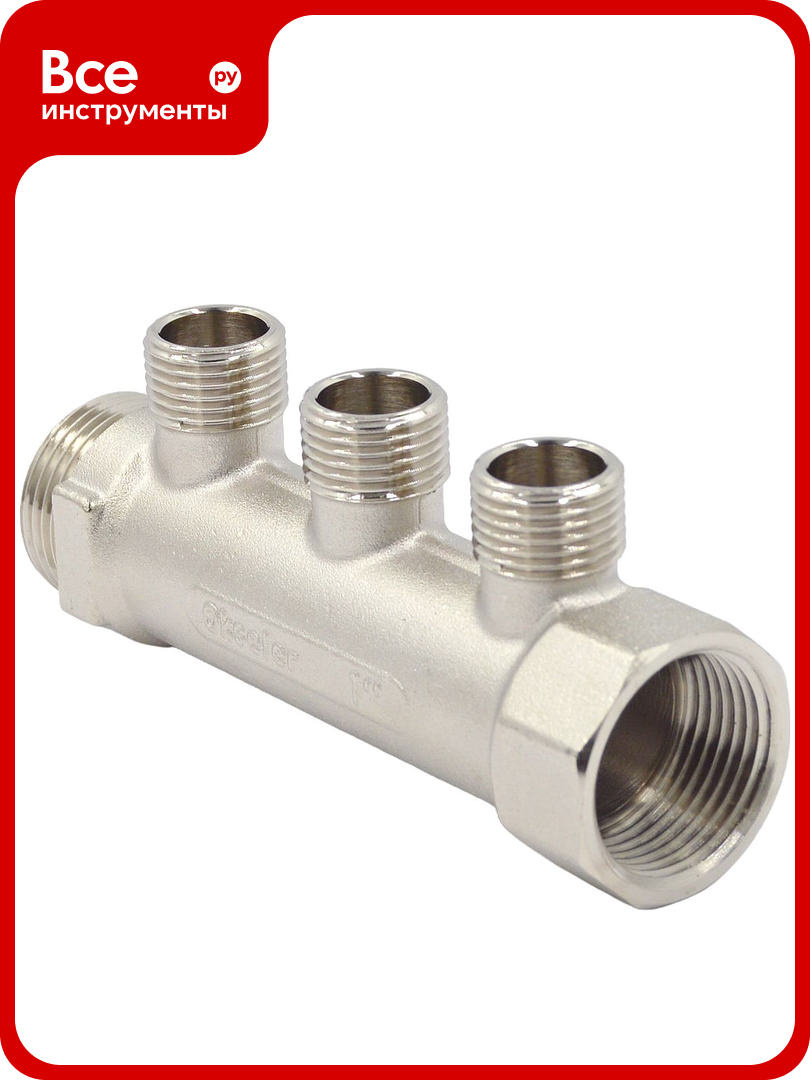 Коллекторы латунные Okseler 1x1/2НР 3 выхода oks00373