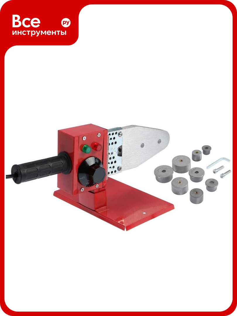 Аппарат для сварки пластиковых труб ЛОМ 800 Вт, комплект насадок 20-40 мм, температура