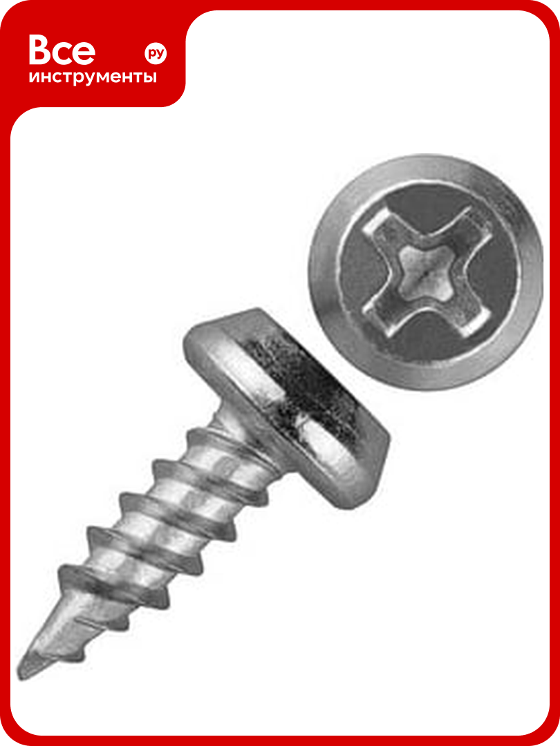 Саморез Клоп костинстрой 3,5х11 с полуцилиндрической головкой острый, оц. (1000шт) 15841