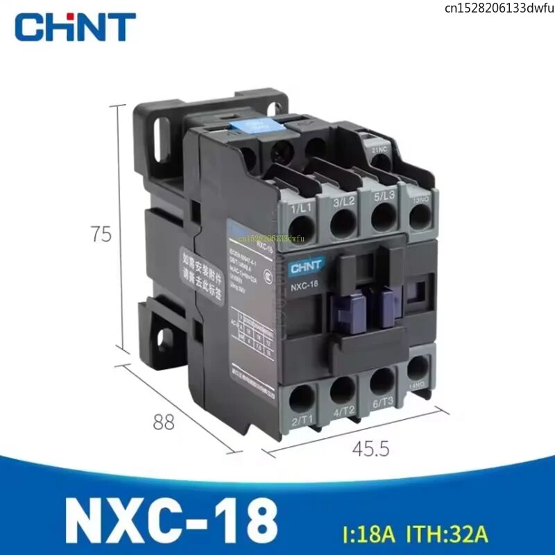 Контактор переменного тока CHINT 220 В, однофазный, 380 В, трехфазный CJX2 NXC-12/18/25/32 LC1 LC1D LC1N 110 В 36 В 24 В