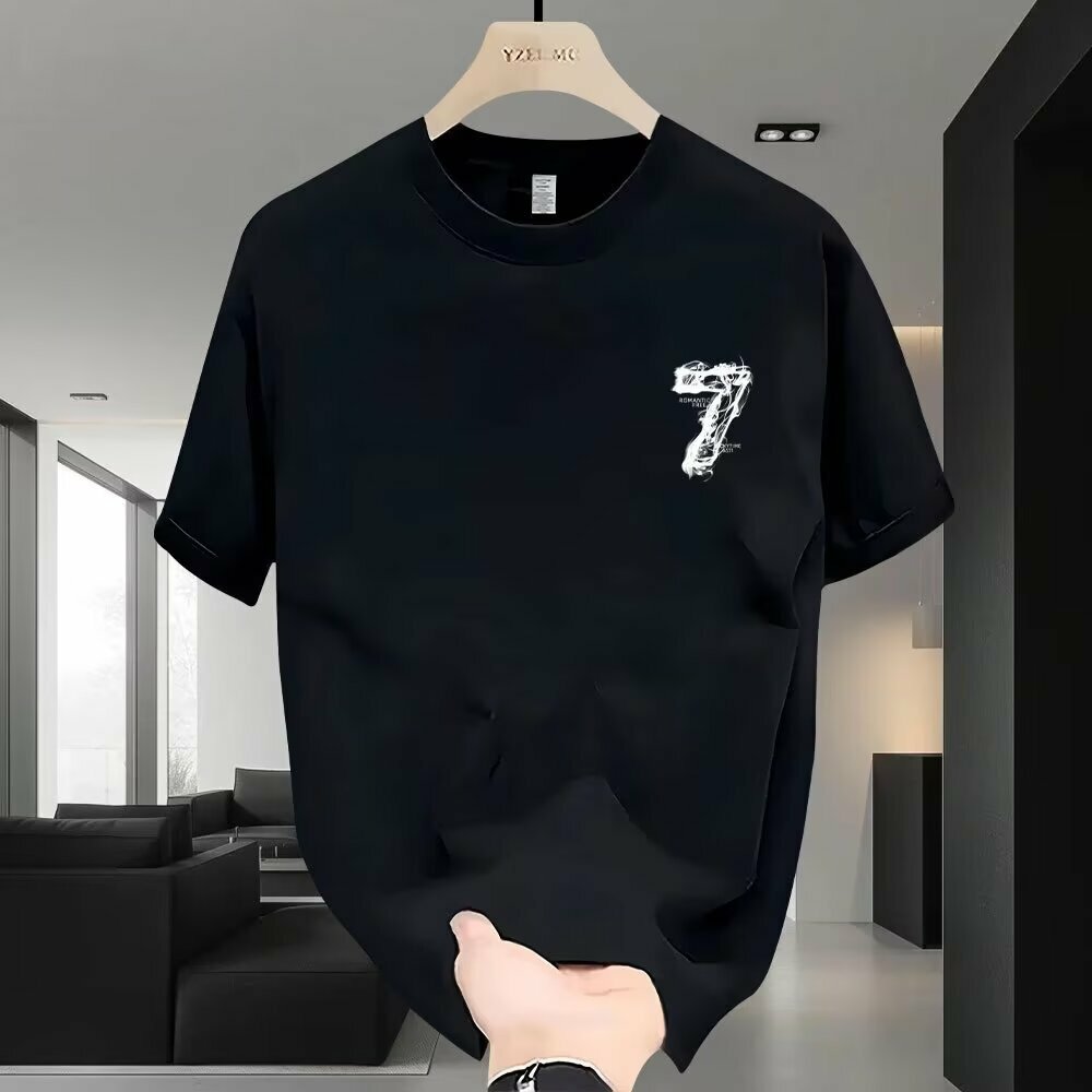 Rong Футболка мужская Хлопок Высококачественная летняя спортивная ткань, Размер_2XL