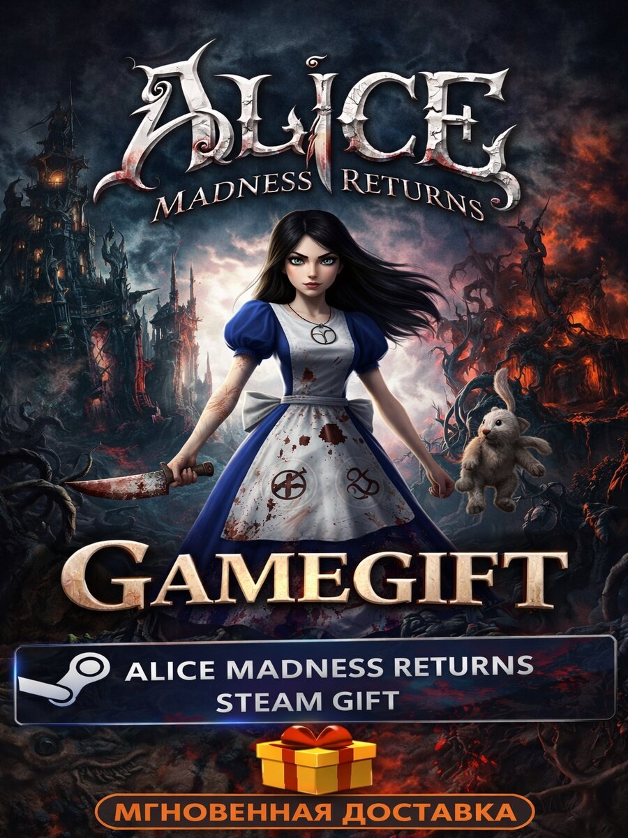 Игра Alice: Madness Returns для STEAM ПК (PC) | Страна активации - Казахстан | Подарком на Ваш аккаунт | Автовыдача