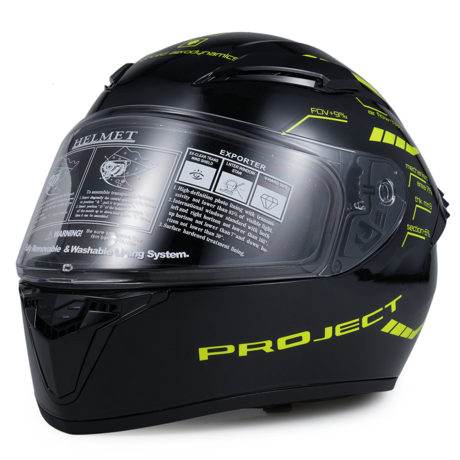 Мотошлем Полный Лик АнтиТуман, Мотошлем Для Уличных Мотоциклов, Унисекс, Вентиляция, Зеленый, XL