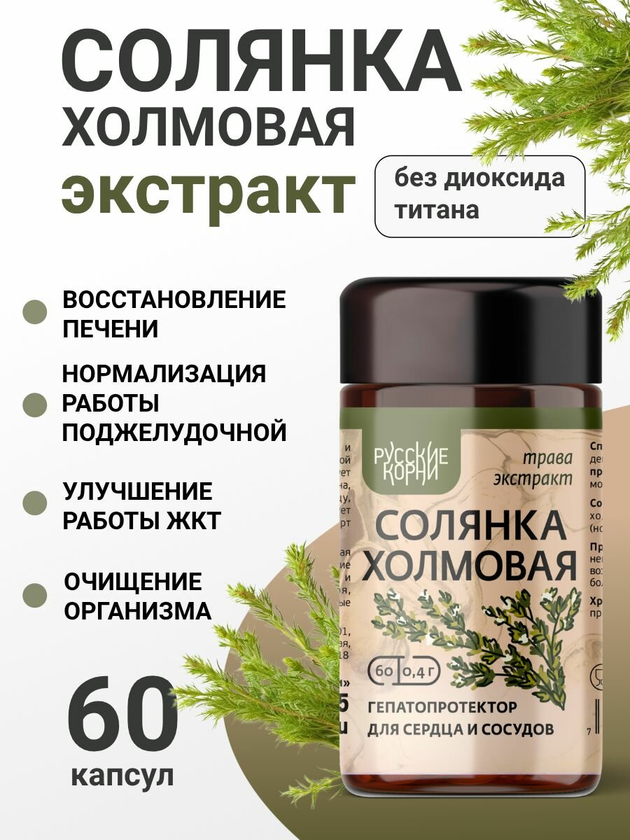 Солянка холмовая Экстракт Русские корни 60 капсул