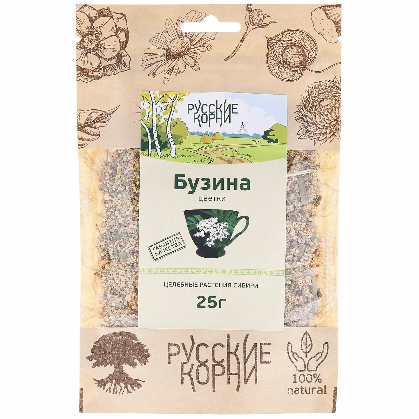 Русские Корни, Бузина цветки сушеные 25 гр.
