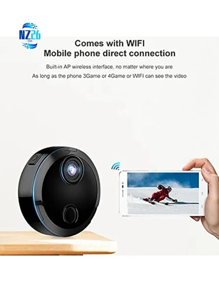 (I H P J) Мини-шпионская камера Wi-Fi 1080P, запись видео в реальном времени, беспроводная скрытая шпионская камера, камера-няня/автоматическое ночное видение