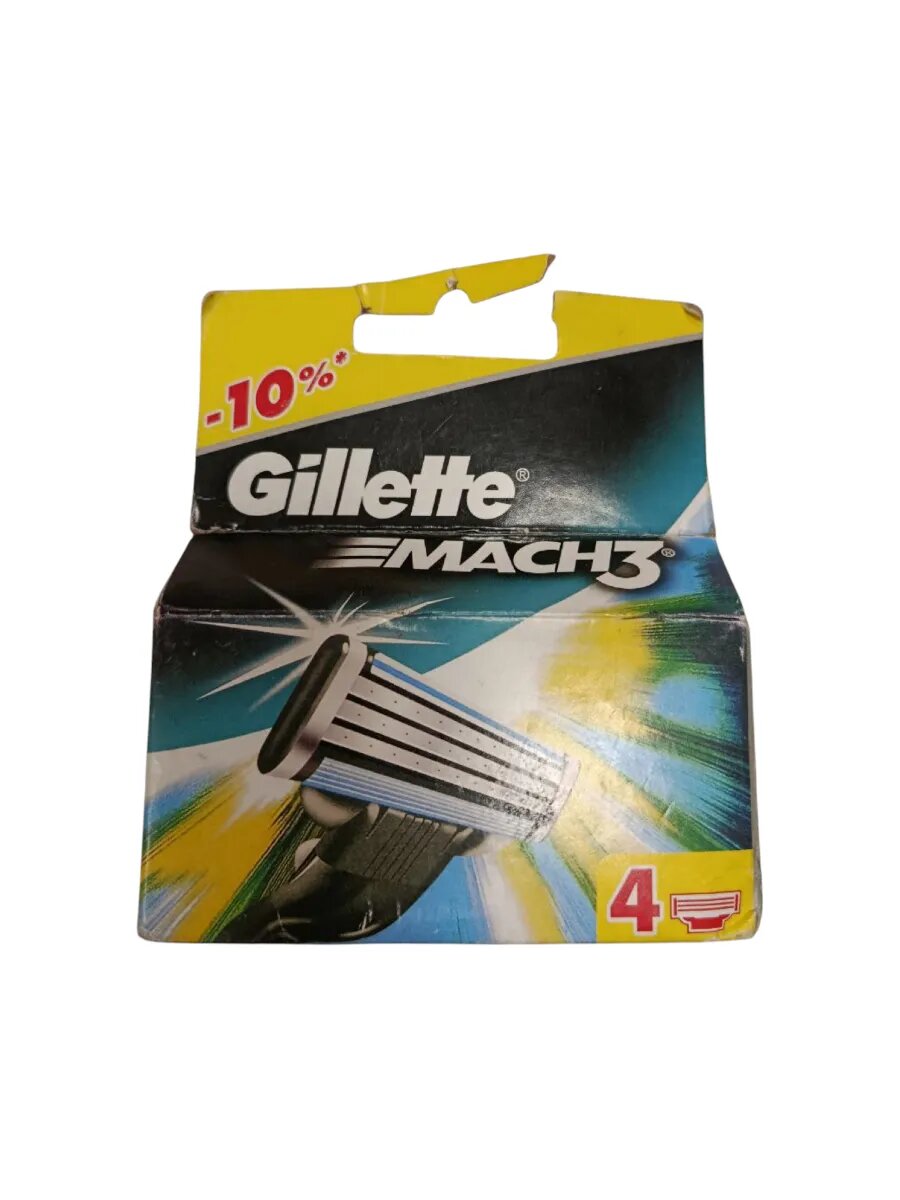Сменные кассеты Gillette Mach3, 4шт (уценка)