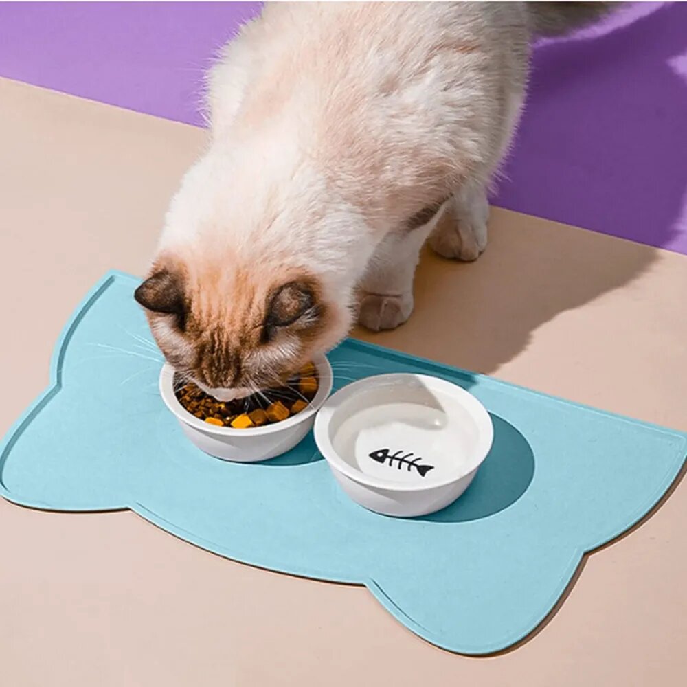 Силиконовый коврик для кормления домашних животных, большой, водонепроницаемый, нескользящий, универсальный для кошек и собак