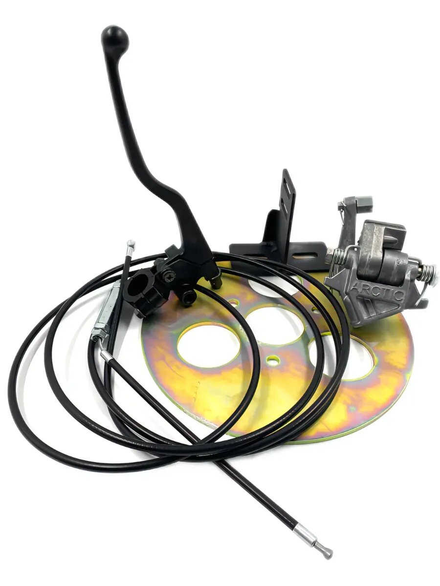 Ормозной комплект на мотобуксировщик (трос 2,7/ручка тормоза/диск тормоза/кронштейн тормоза/тормоз)