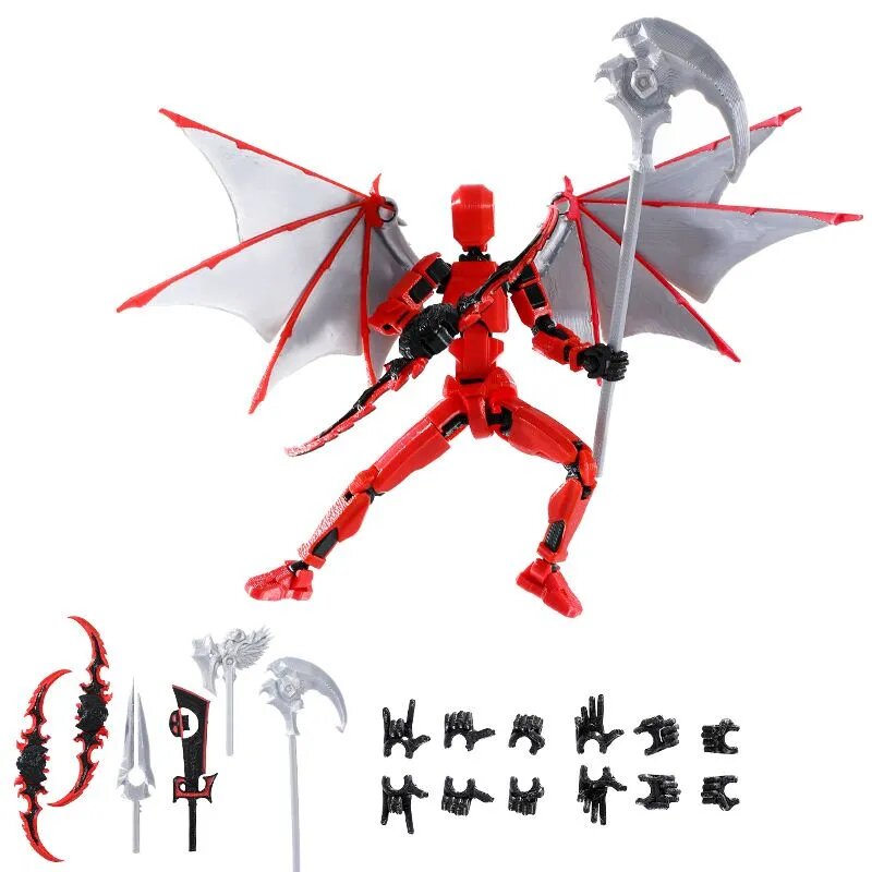 Волшебное крыло микро - брони, крутая кукла, 3D демоническая движущаяся суставная модель, подарок для мальчика