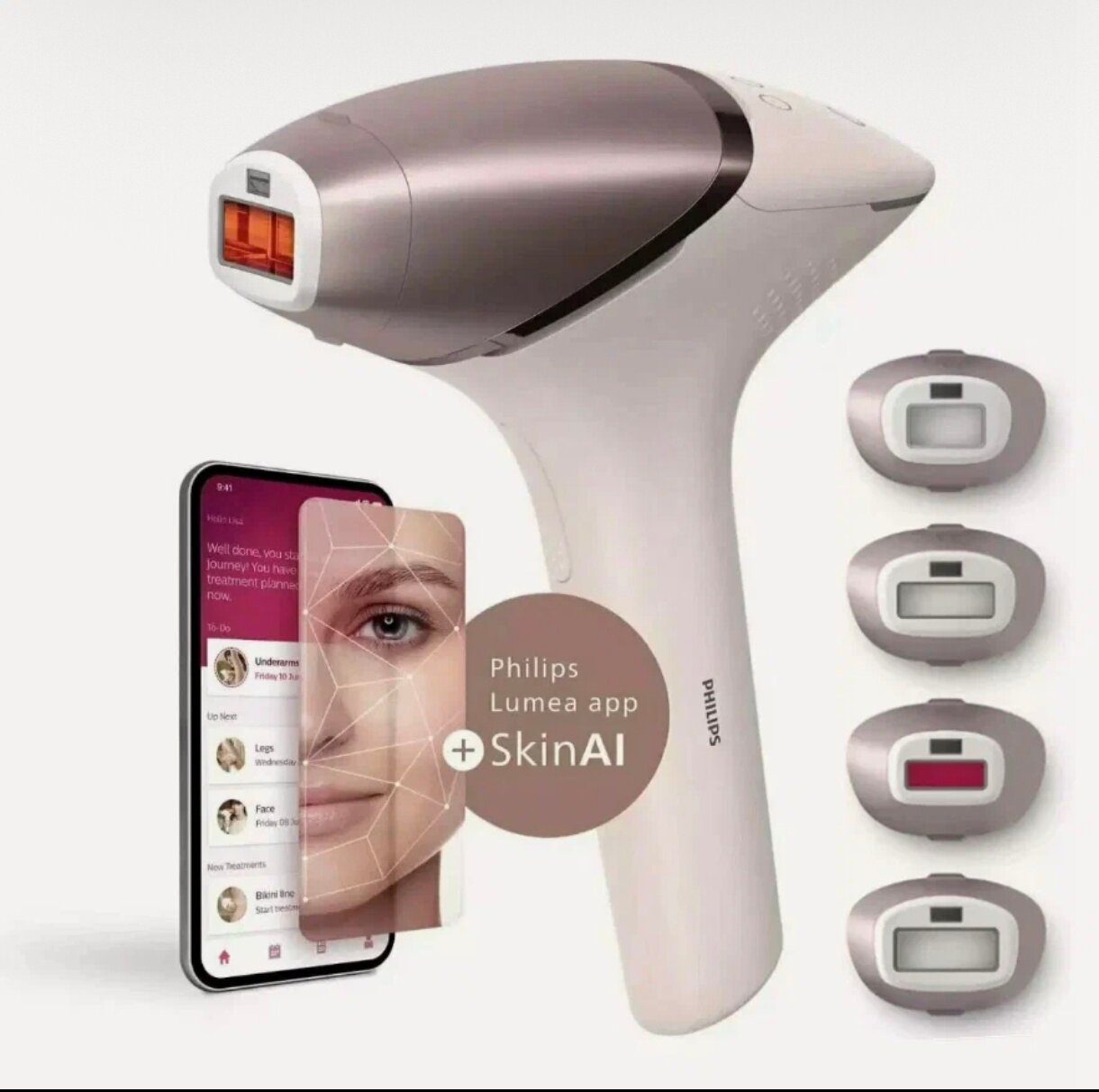Фотоэпилятор Philips Lumea 9000 IPL BRI958 Лучший домашний эпилятор с технологией IPL для длительной гладкости кожи