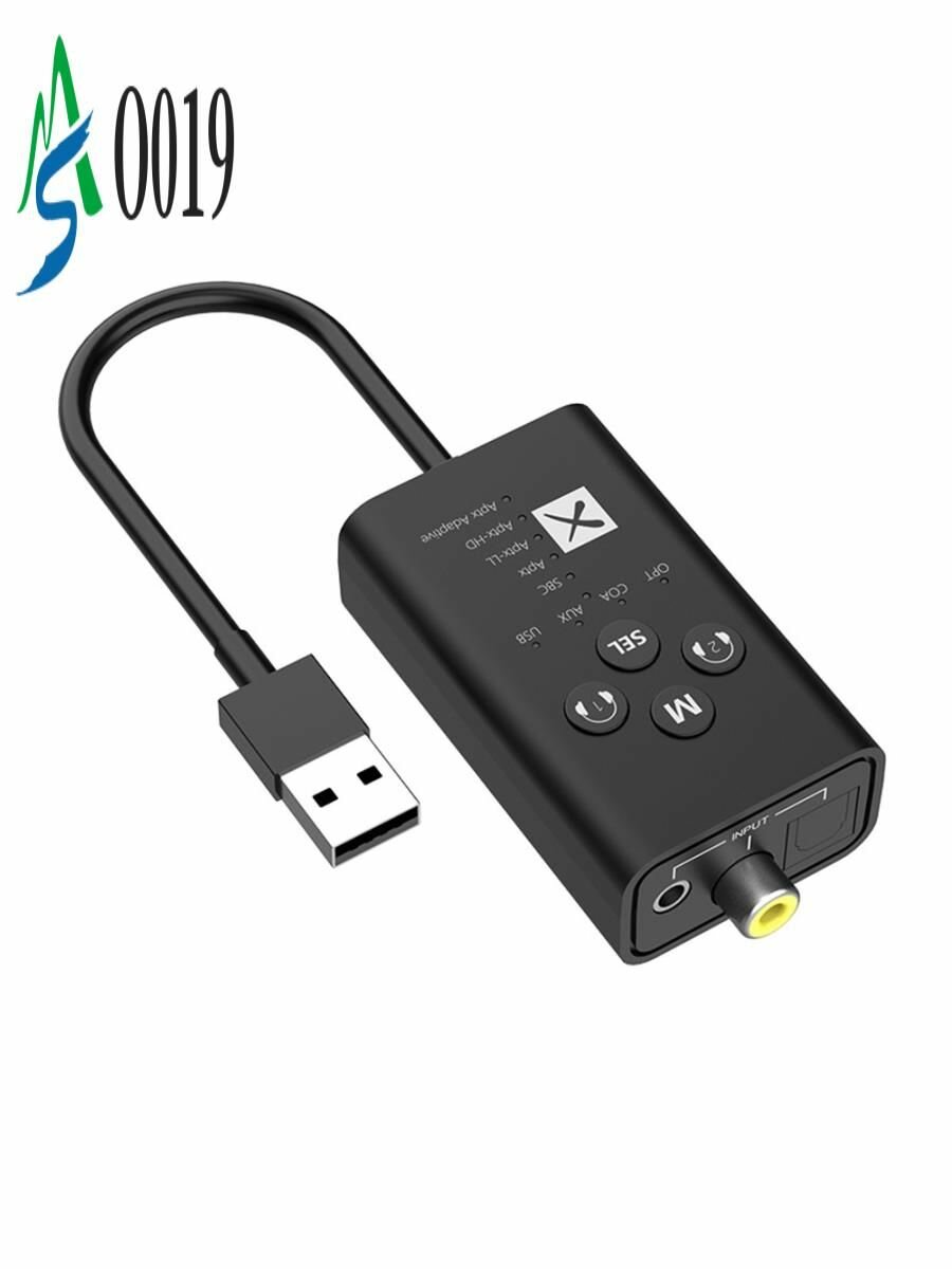 (V F B H) 24-битный аудиопередатчик Bluetooth 5.2 LL HD Adaptive USB 3,5 мм AUX оптоволоконный коаксиальный беспроводной адаптер