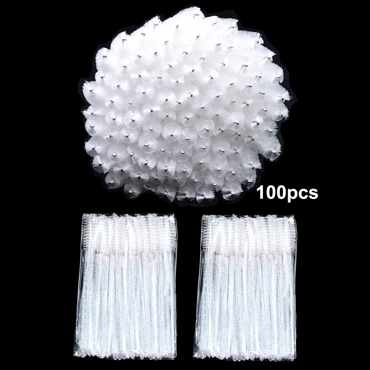 Одноразовые кисточки для ресниц Spoolies, 100 шт, Crystal White