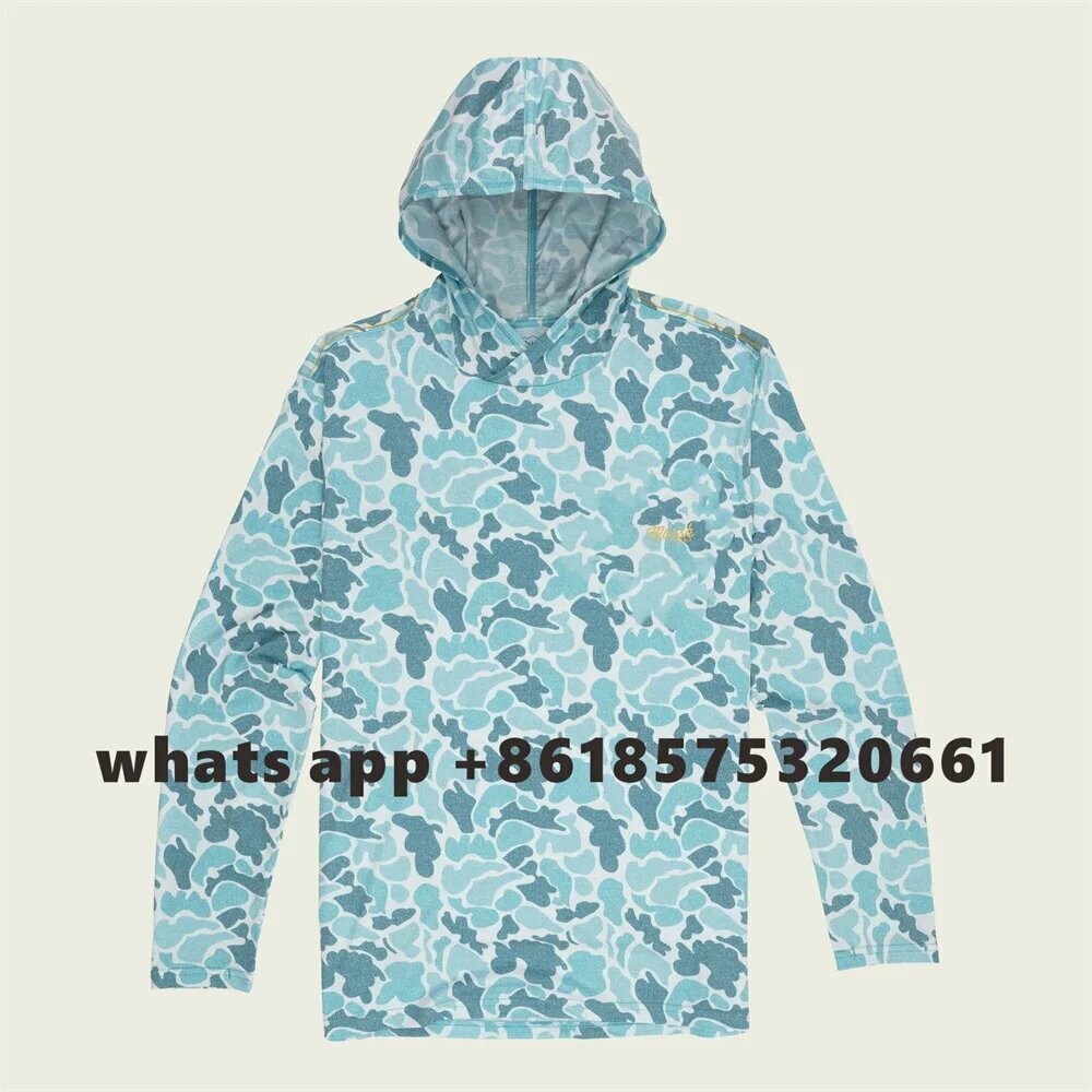 Мужская летняя дышащая футболка с капюшоном для рыбалки S, 2