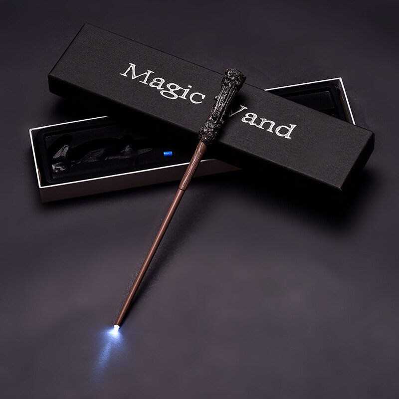 Светящаяся палочка Гарри Поттера, палочка Гермионы, светящаяся магическая палочка Дамблдора, игрушка на Хэллоуин с LED-подсветкой