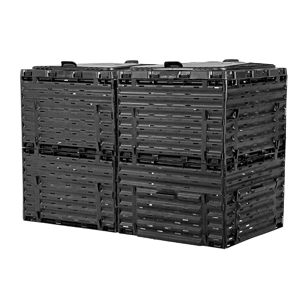 Компостер с крышкой Piteco K1160 600 л черный