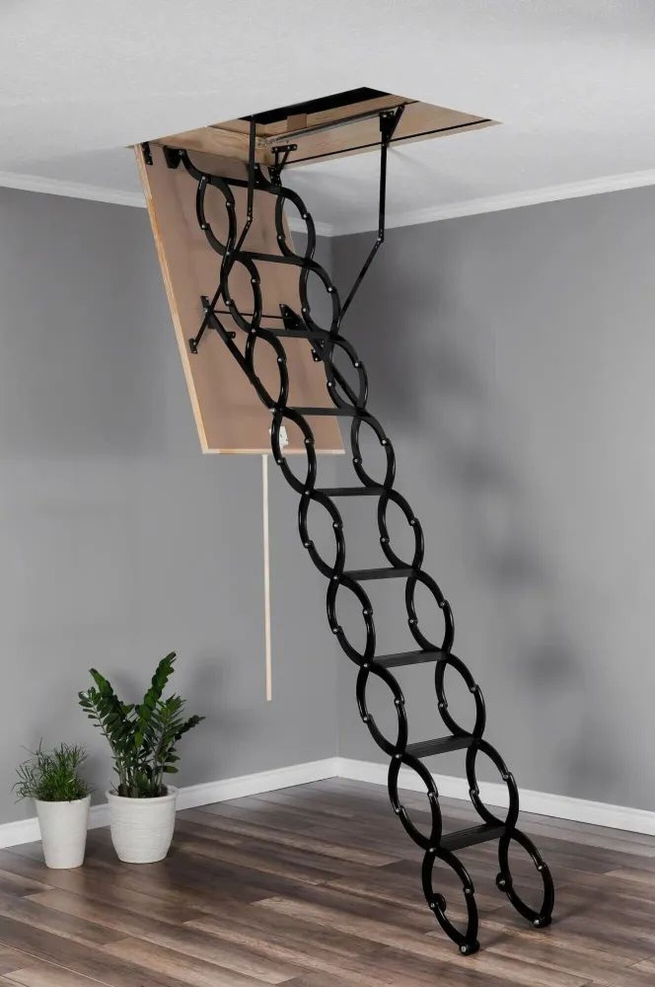 Лестница STEPKIT HARMO, металлическая, габариты проема 70 см x 80 см