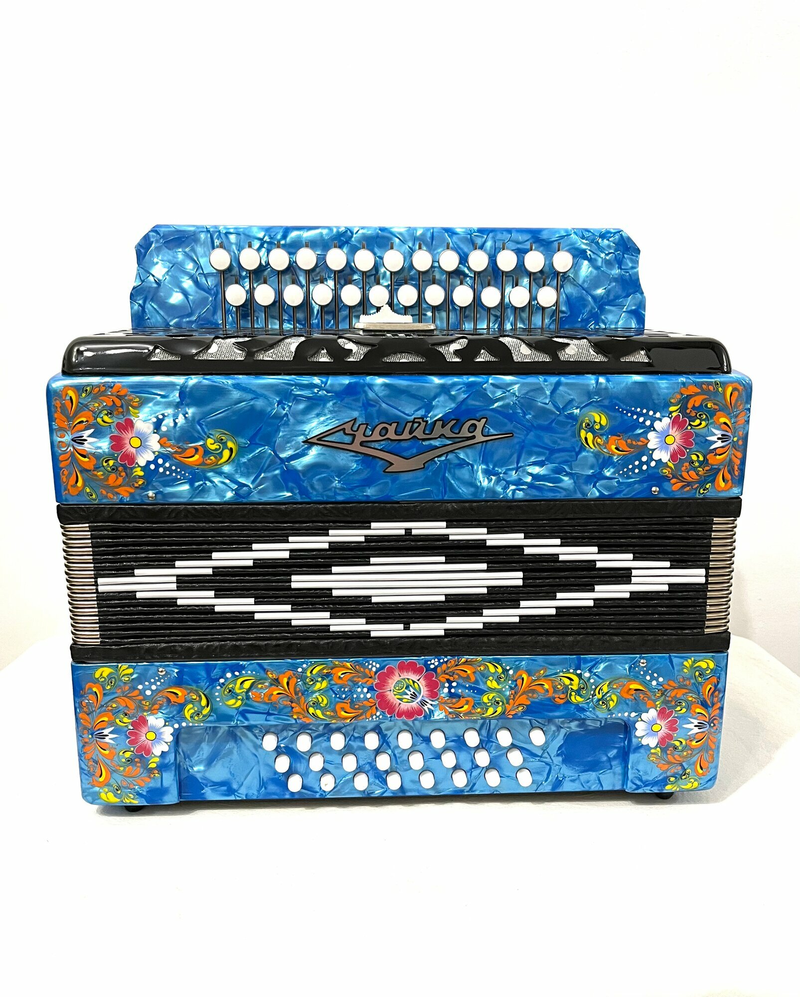 Гармонь "Чайка-314" S5XL-A, голубая, Шуйская гармонь