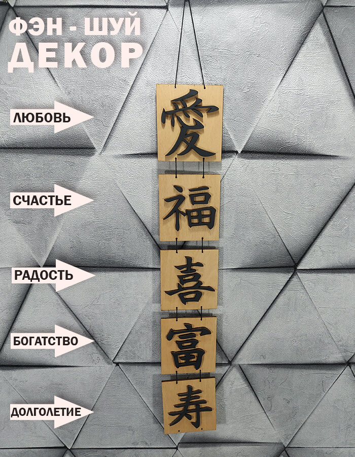 Иероглифы Фэн Шуй: любовь, счастье, радость, богатство, долголетие