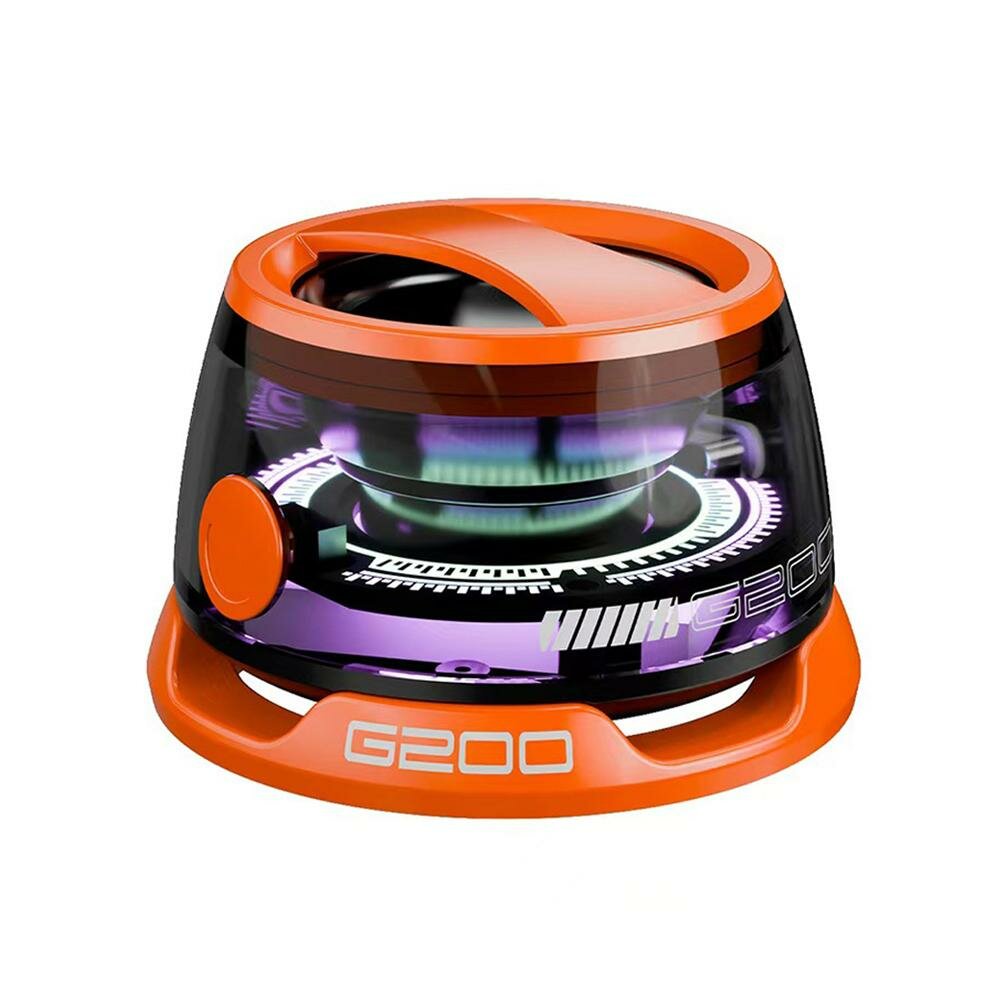 Мини Беспроводной Динамик с Магнитной Базой G200 - Прозрачный с RGB Светом, Превосходный Звук