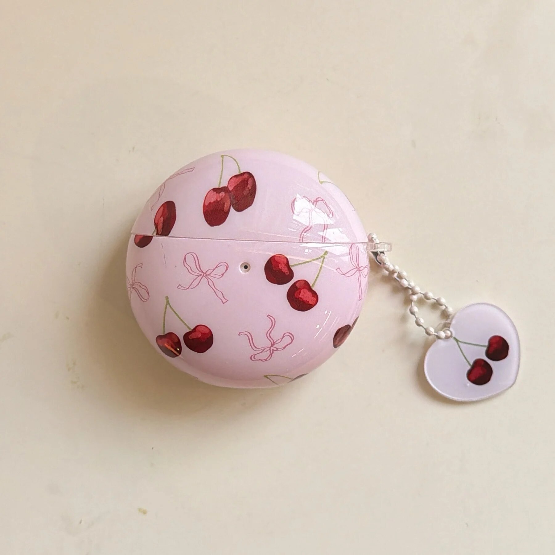 Чехол для Huawei FreeClip 2 FreeClip 7i 6i 5i se2 se3 Cherry Bow Tie Розовый Мягкий ТПУ Bluetooth чехол для наушников с брелоком