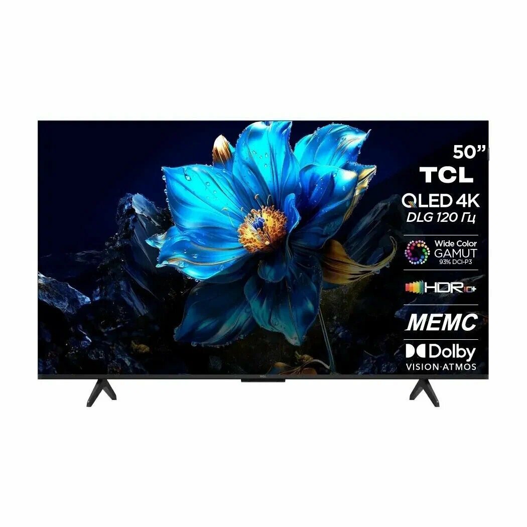 Телевизор TCL 50T6C (TCL 50P7K) - 50" 4K Ultra HD Smart TV Wi‑Fi Metallic (2025)