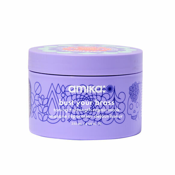 Amika Маска для волос восстанавление/тонирование Bust Your Brass Toning + Strength Repair Mask, 250 мл
