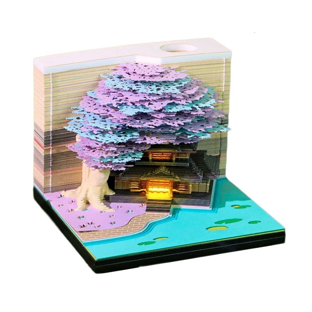 3D-календарь-скульптура с подсветкой, Фиолетовый