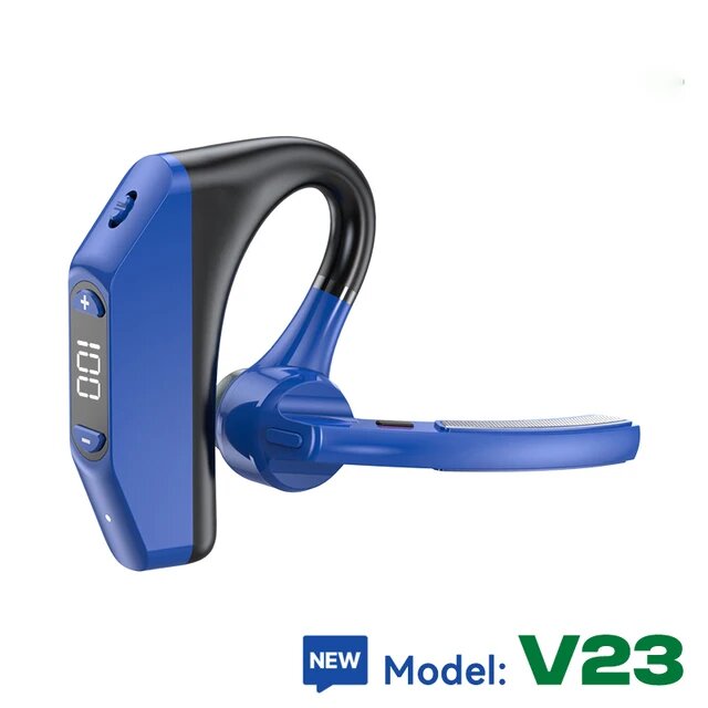 Беспроводные деловые наушники со светодиодным дисплеем, универсальной конструкцией заушника, высококачественным микрофоном, шумоподавлением и длительным временем работы в режиме ожидания.