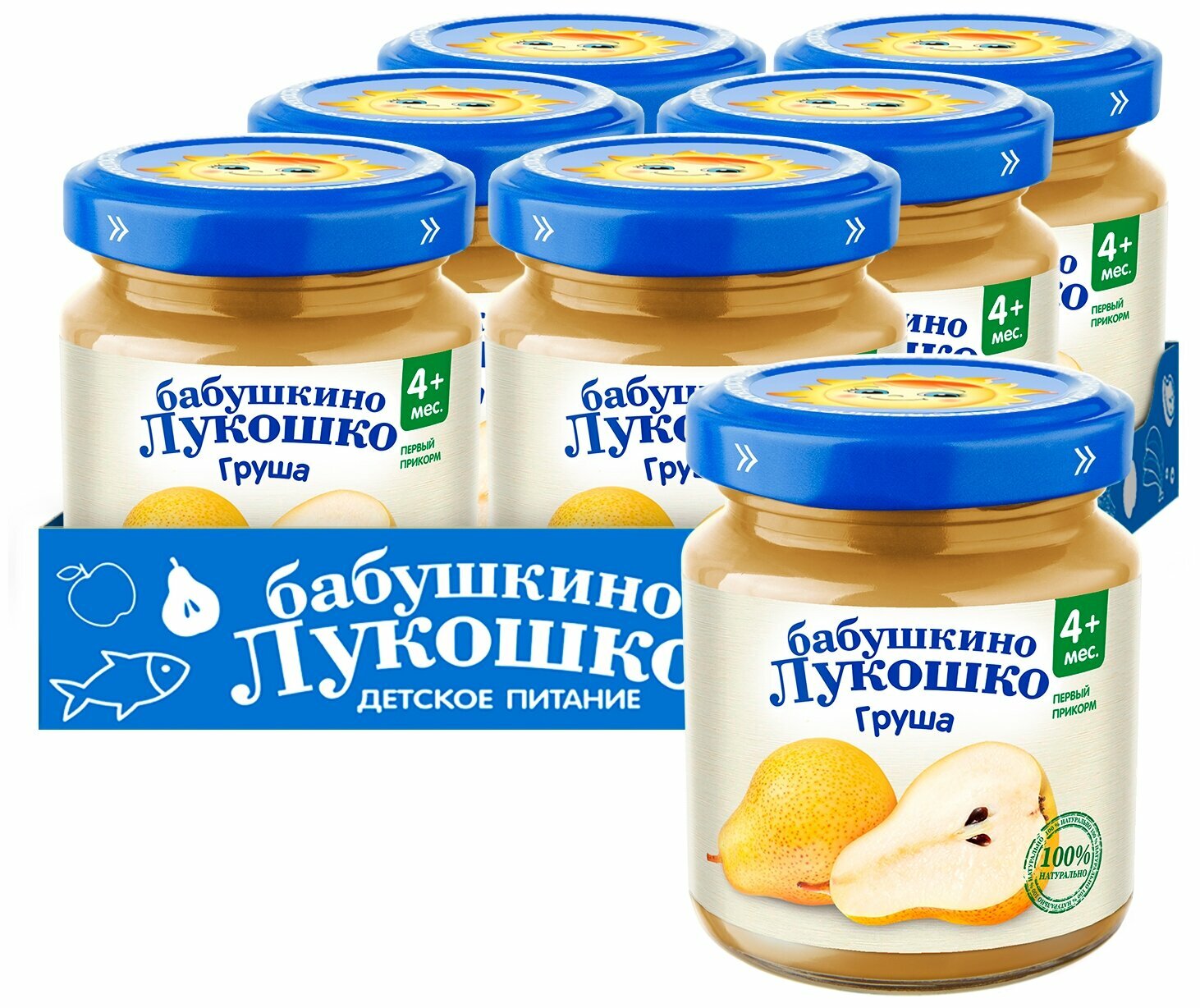 Бабушкино Лукошко груша, с 4 месяцев, 100 г, 6 шт.