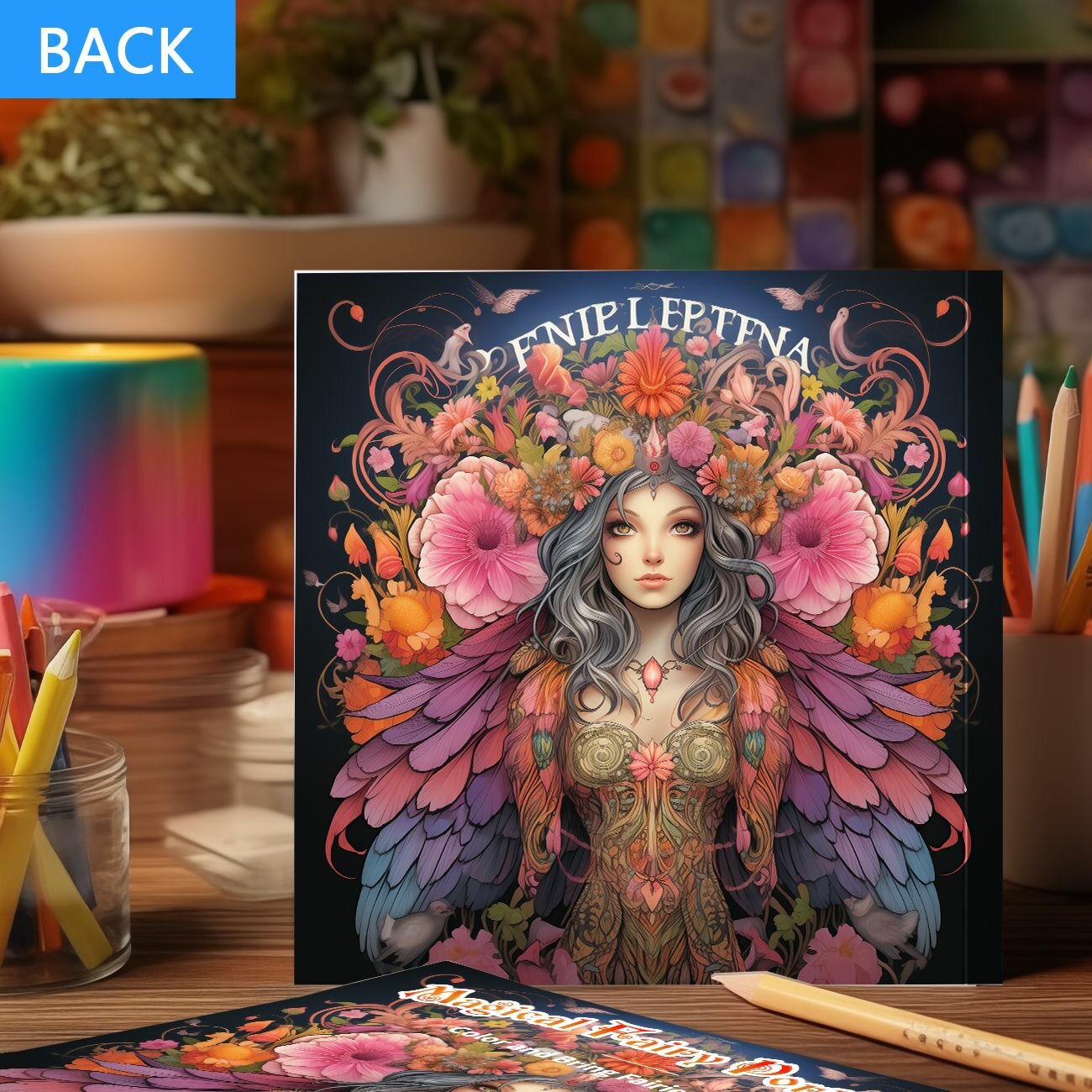 Книжка-раскраска цветочная фея, Альбом для рисования эльфы, высокое качество Книга каракулей 30 см*21 см, подходит для раскрашивания как взрослыми, так и детьми