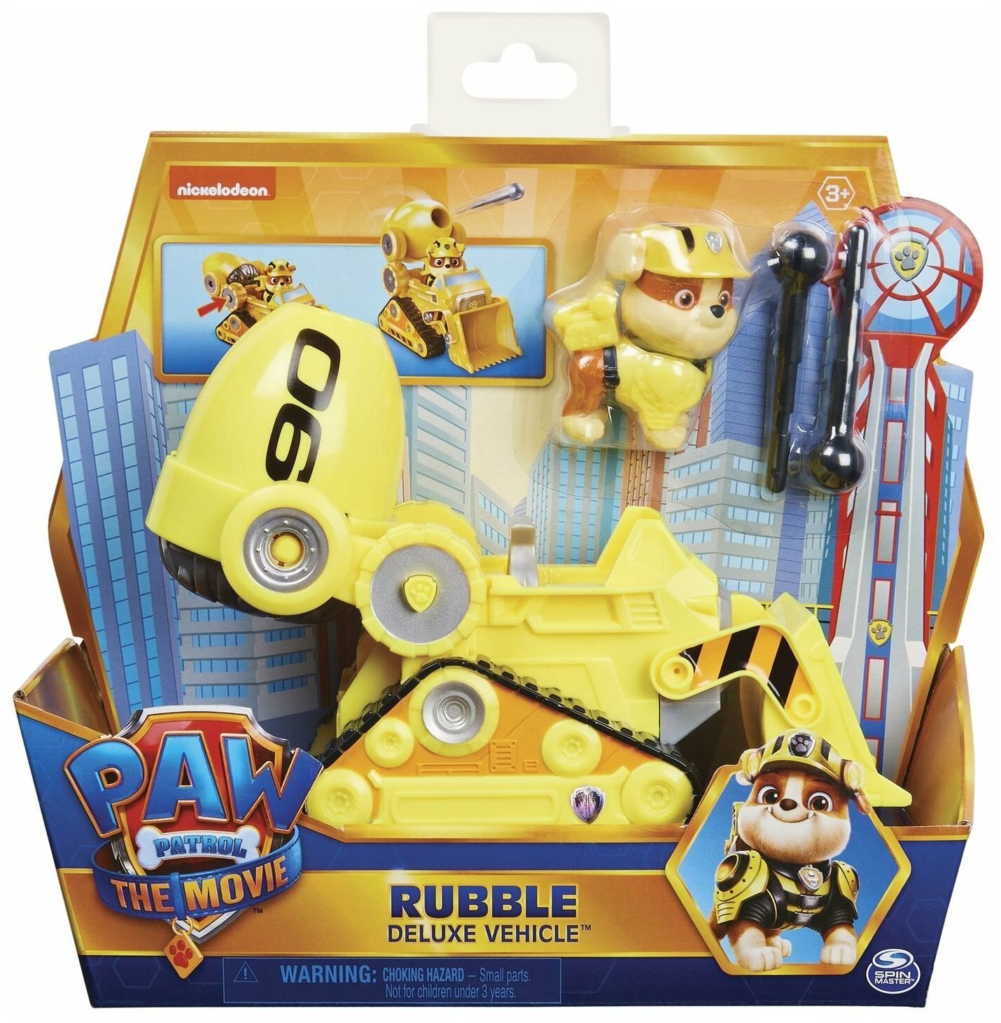 Nickelodeon The Movie Rubble Deluxe Vehicle Игровой набор Машинка Кино с фигуркой Крепыш 6061908