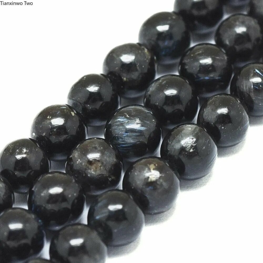 1 нить, натуральный кианит, цианит, дистен, круглые нити, 6 мм