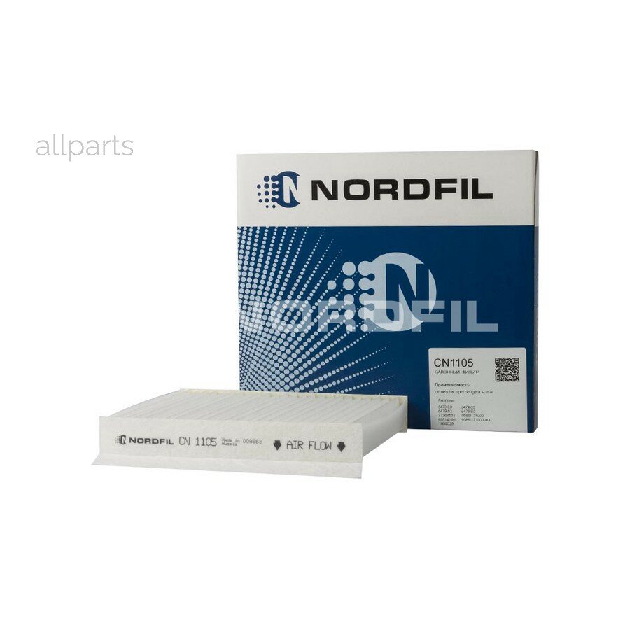 NORDFIL CN1105 Фильтр салона Fiat Doblo Fiorino Citroen Nemo Peugeot Bipper