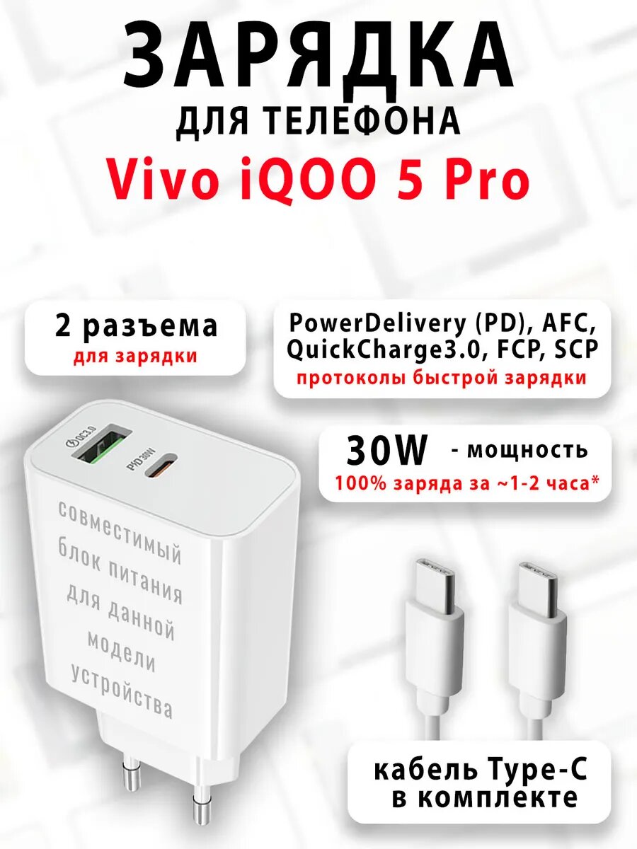 Зарядное устройство для телефона Vivo iQOO 5 Pro