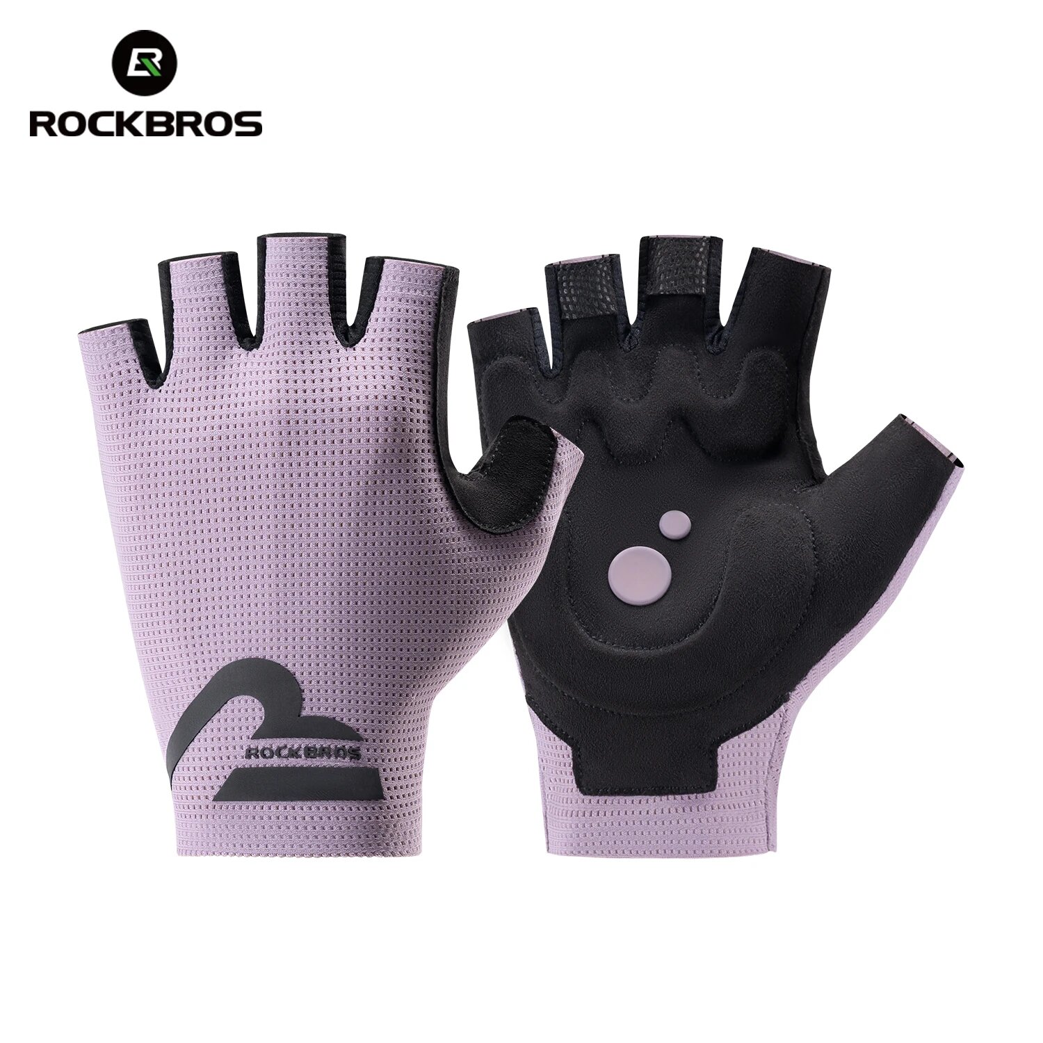 ROCKBROS полупальцевые велосипедные перчатки XXL, S407-Purple