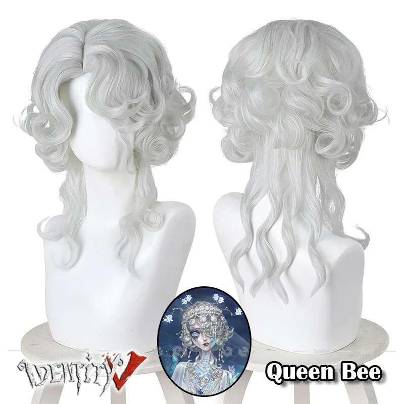 Identity V Queen Bee Melly Plinius Косплей Парик Серебристо-серый