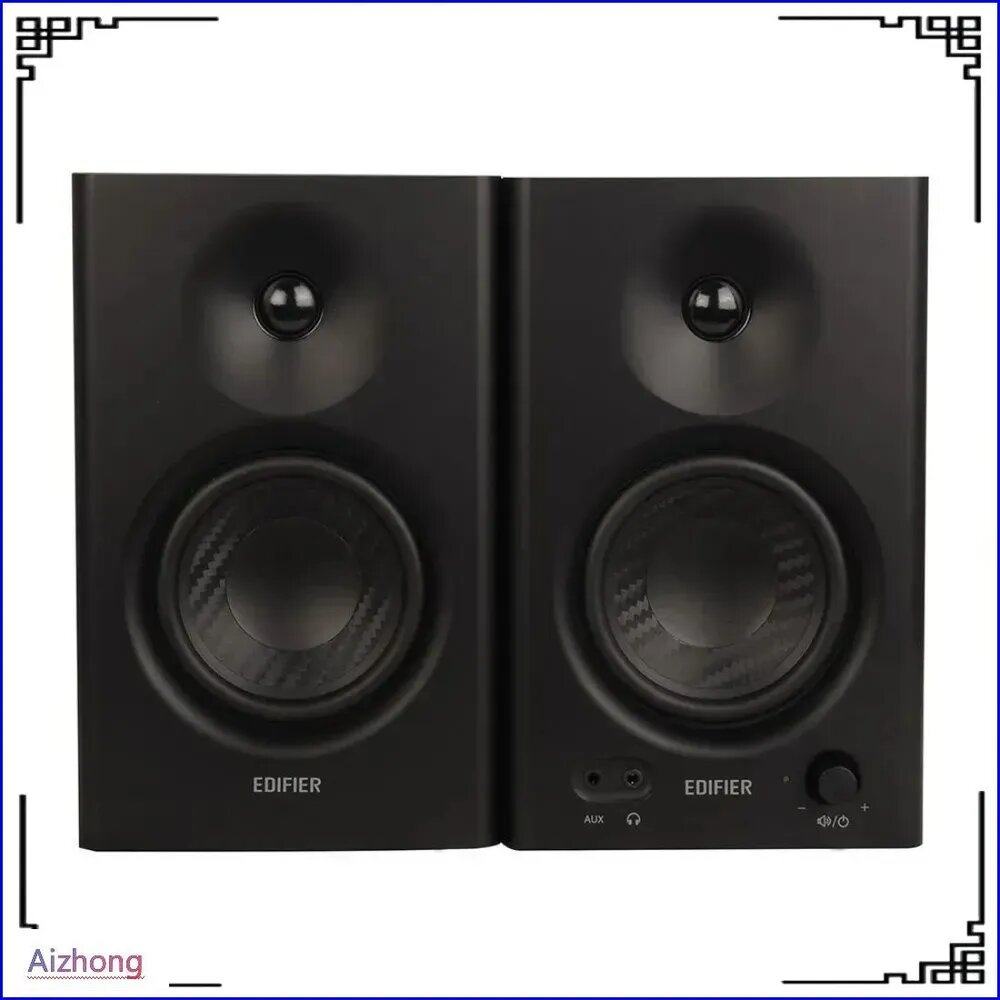 Edifier MR4 студийные мониторы 2.0, 42 Вт, 3.5 мм, МДФ, черный/белый, AIZHONG
