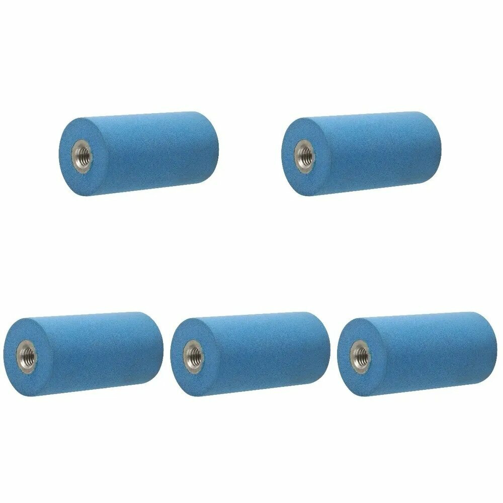 Комплект из 5 синих шлифовальных барабанов из губчатого композита для дрелей и шлифовальных машин