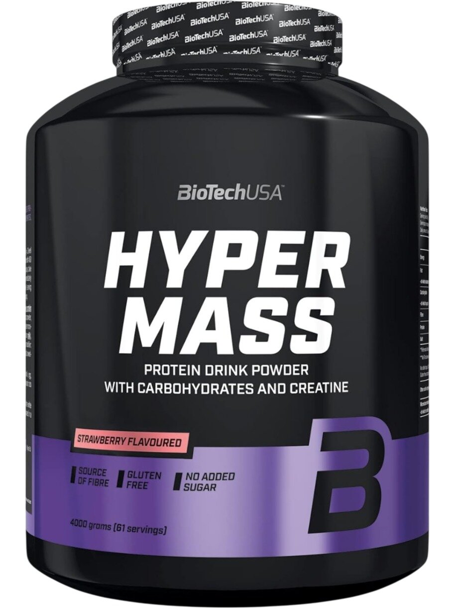 Гейнер BioTechUSA Hyper Mass 4000 г, Клубника