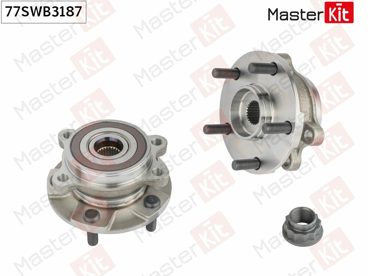 Ступица в сборе с подшипником перед. Toyota COROLLA E15/RAV 4 III A3 2005 - MasterKit 77SWB3187