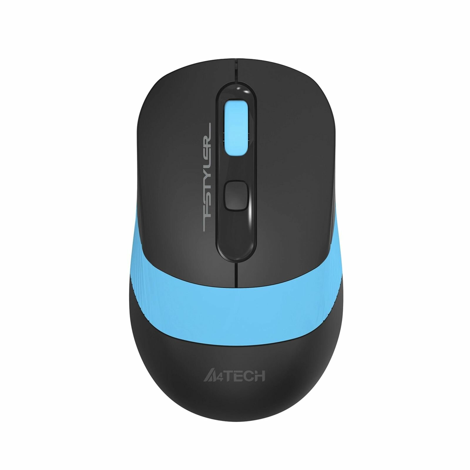 Мышь компьютерная A4Tech Fstyler Fg10s черная, синяя, оптическая 2000 dpi, silent, беспроводная USB для ноутбука, 4 кнопки (FG10S BLUE)