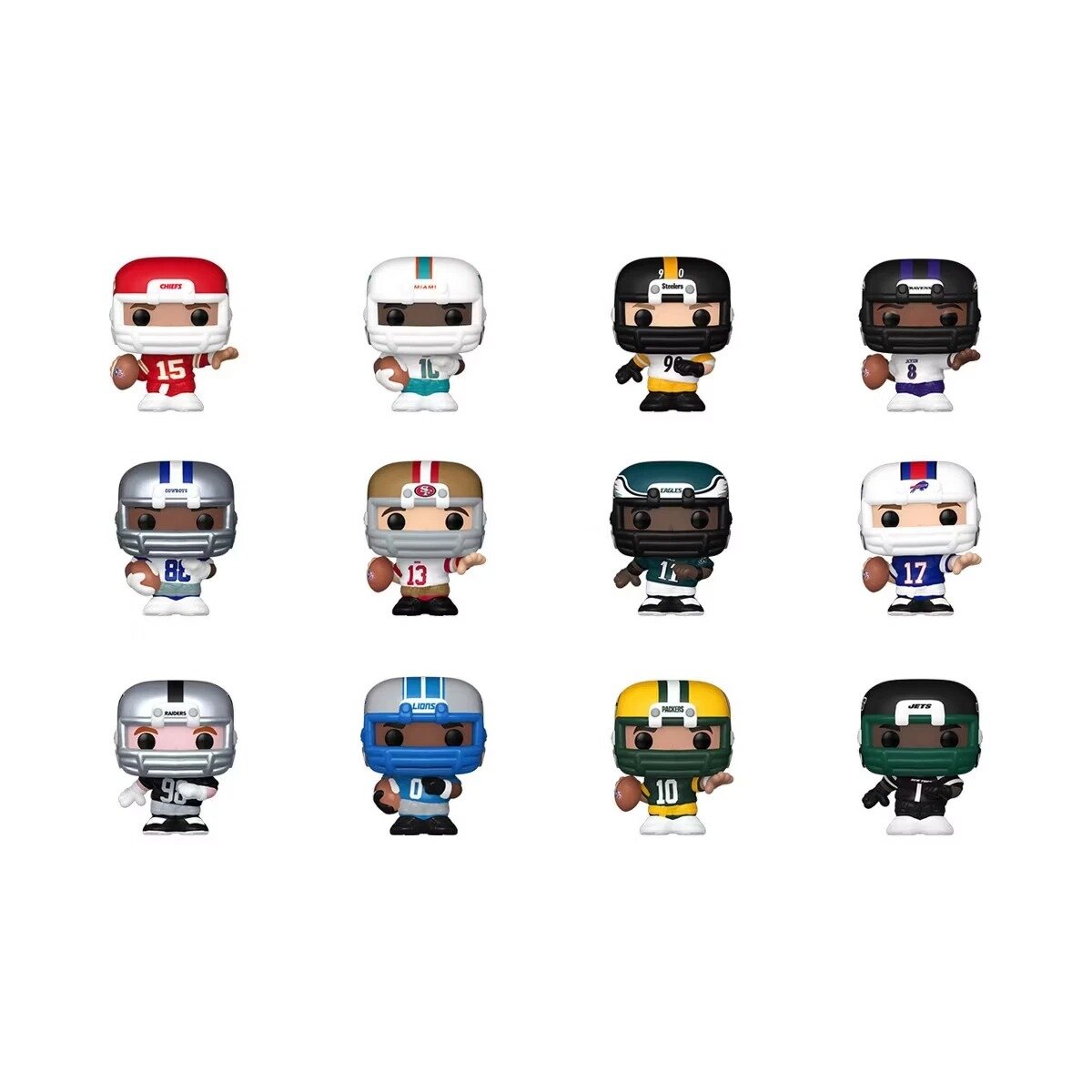 Набор фигурок Funko POP! Bitty NFL Stars (Series 1) Национальная футбольная лига, 12 шт.