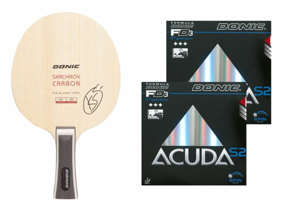 Ракетка для настольного тенниса DONIC Combo Skachkov Carbon Acuda S2