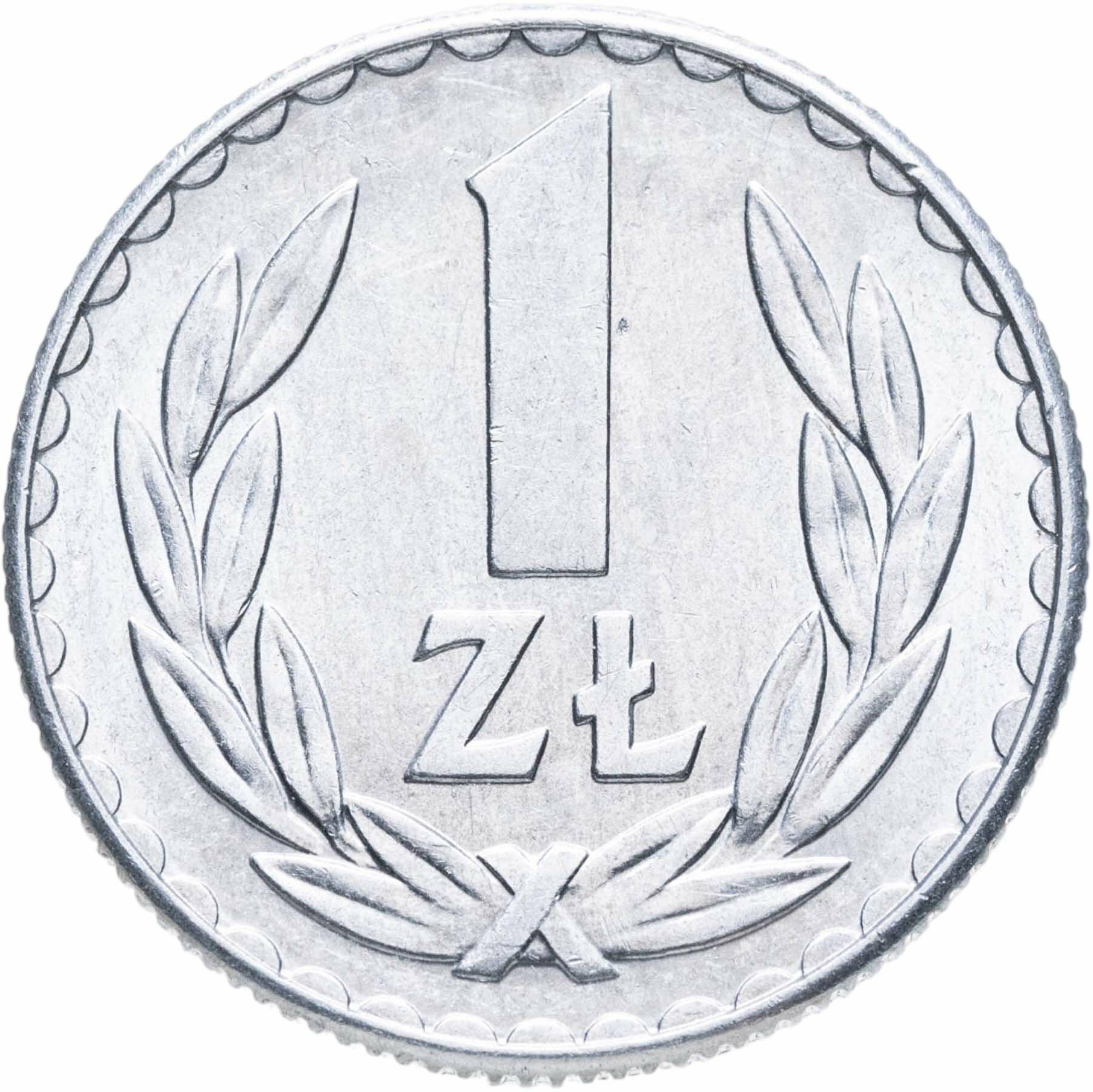 Польша 1 злотый zloty 1976, Алюминий, в сохранности UNC