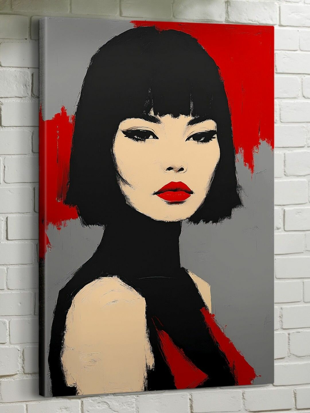 "Красная формула" - картина на холсте, 45x30 см.