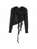 Блуза Blugirl Ruffled cropped blouse, размер 42, Синий принт