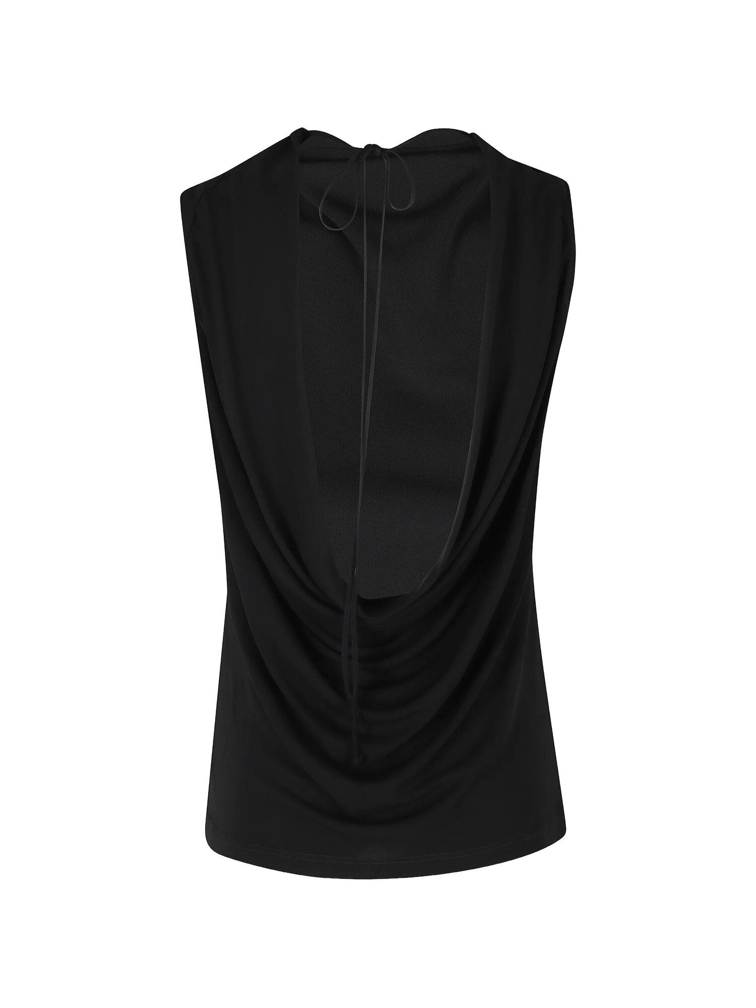 Топ SEMICOUTURE Cowl-neck top, размер 38, black/black — фото 1