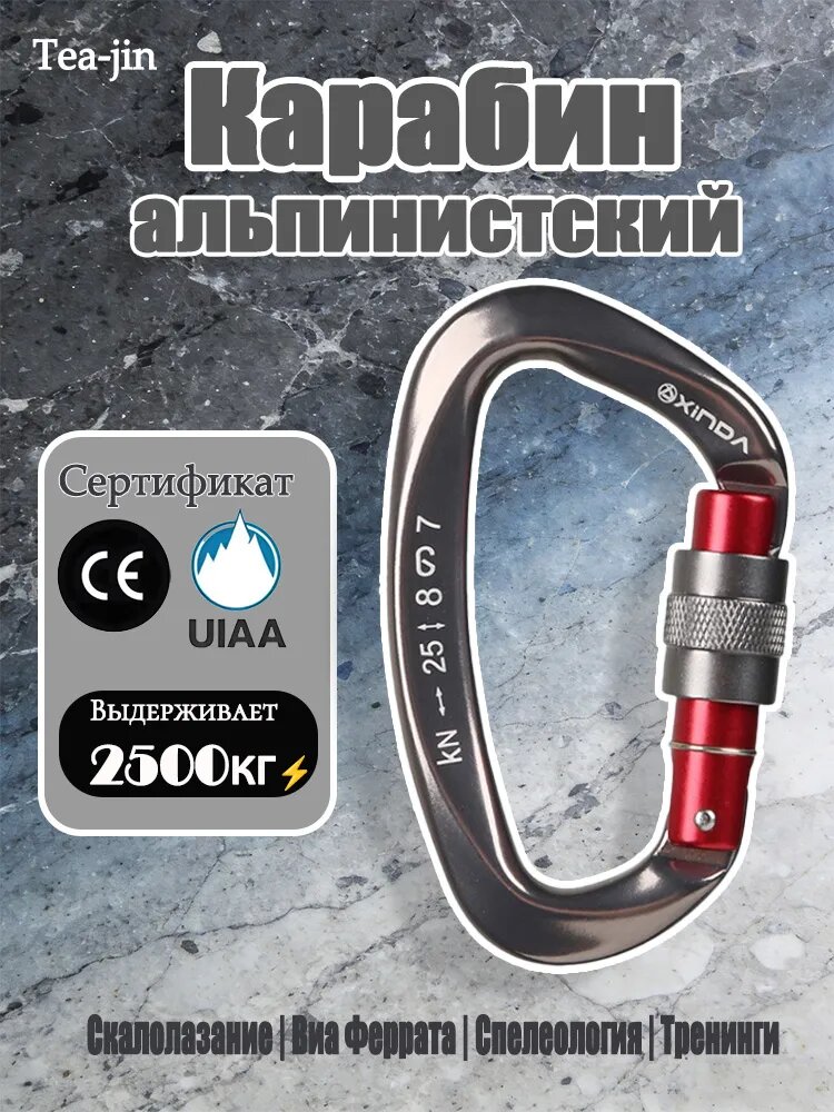 Карабин с самосбросом, длина: 100 мм, 1 шт